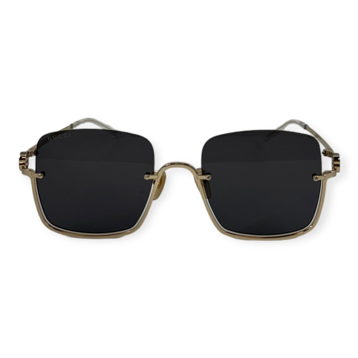 GUCCI Semi Rimmed Sunglasses in Black Gold – More Than You Can Imagine